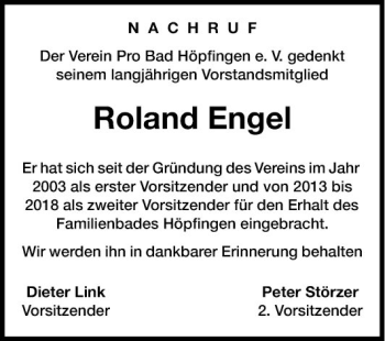 Traueranzeigen von Roland Engel | Trauerportal Ihrer Tageszeitung